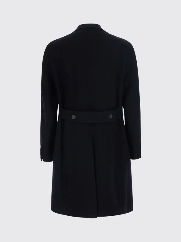 Tagliatore Double-breasted Knee-length Leather And Suede Coat