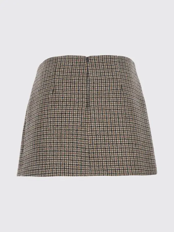 PAROSH P.a.r.o.s.h. High-waisted Houndstooth Wool Pencil Mini Skirt