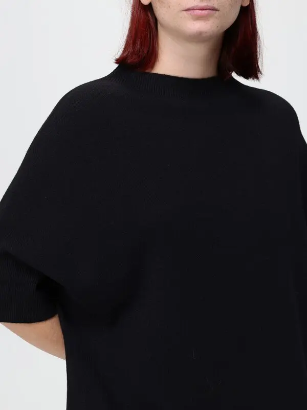 Fabiana Filippi Lace-insert Wool And Cashmere Midi Dress - Black