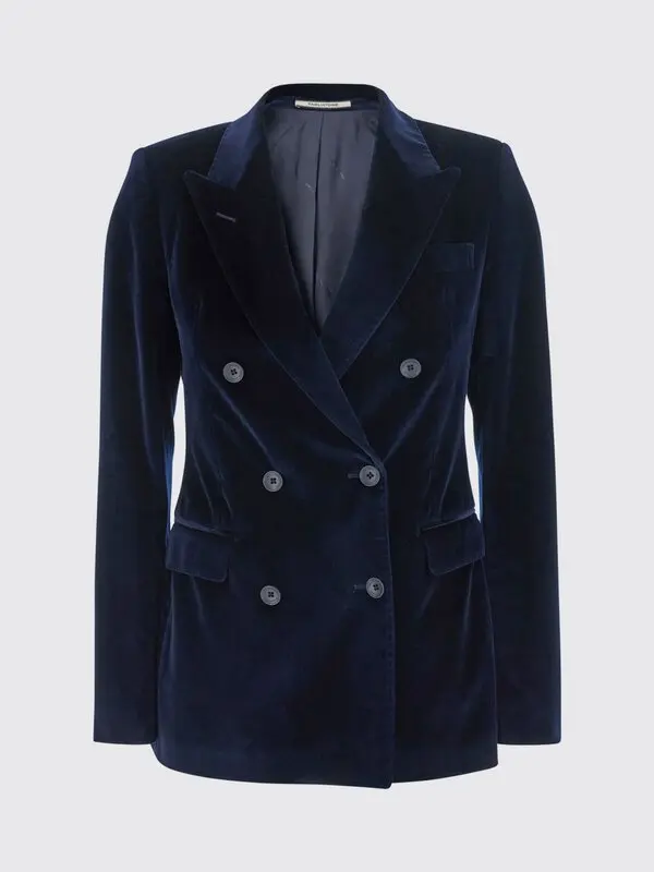 Tagliatore Double-breasted Wool And Cashmere Velvet Blazer With Peak Lapels