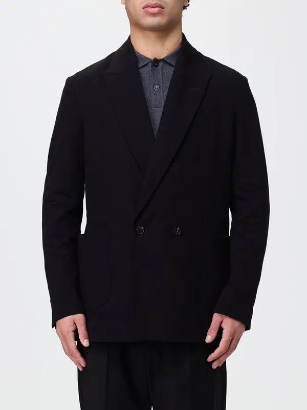 CIRCOLO 1901 Double-breasted Stretch Cotton Blazer With Patch Pockets