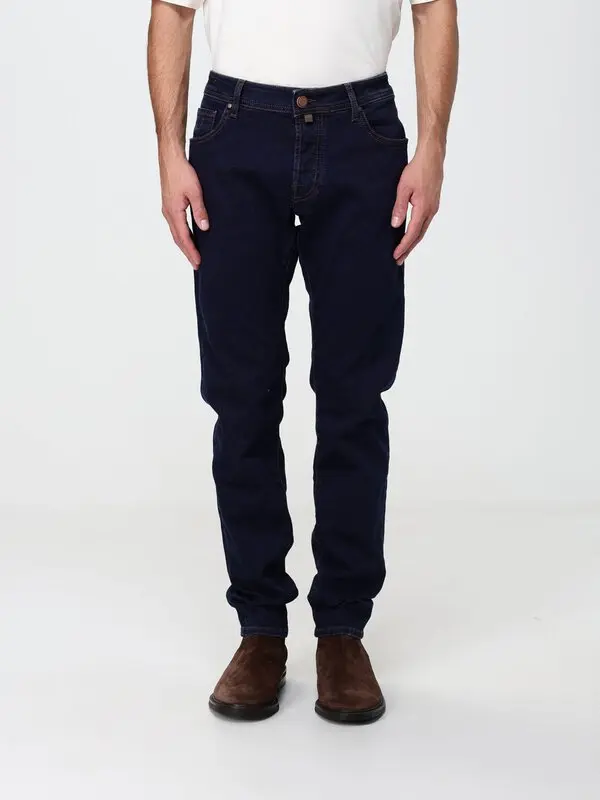 Jacob Cohen Slim Fit Jeans In Cotton Denim With Mid-rise Waist And Five Pockets