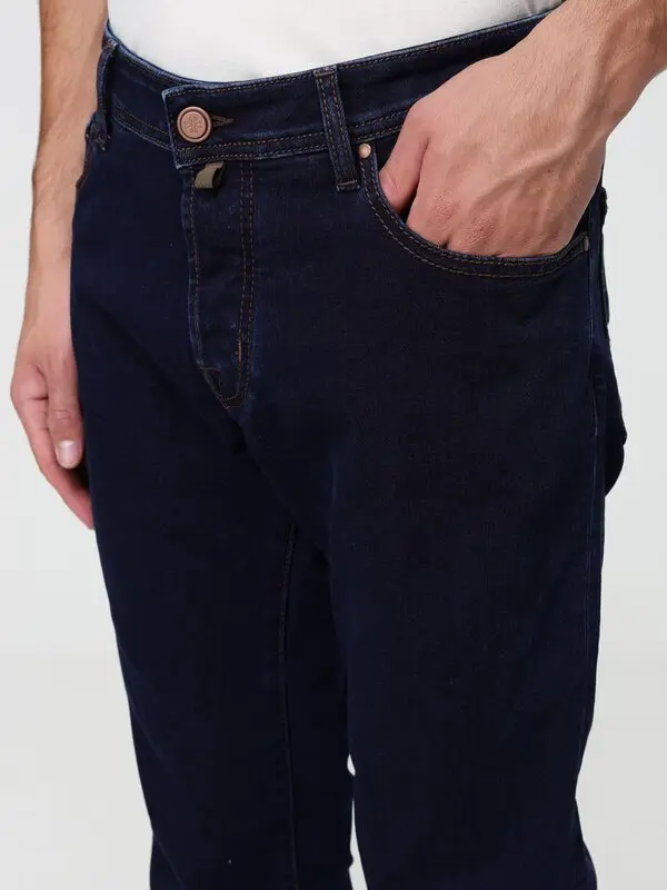 Jacob Cohen Slim Fit Jeans In Cotton Denim With Mid-rise Waist And Five Pockets