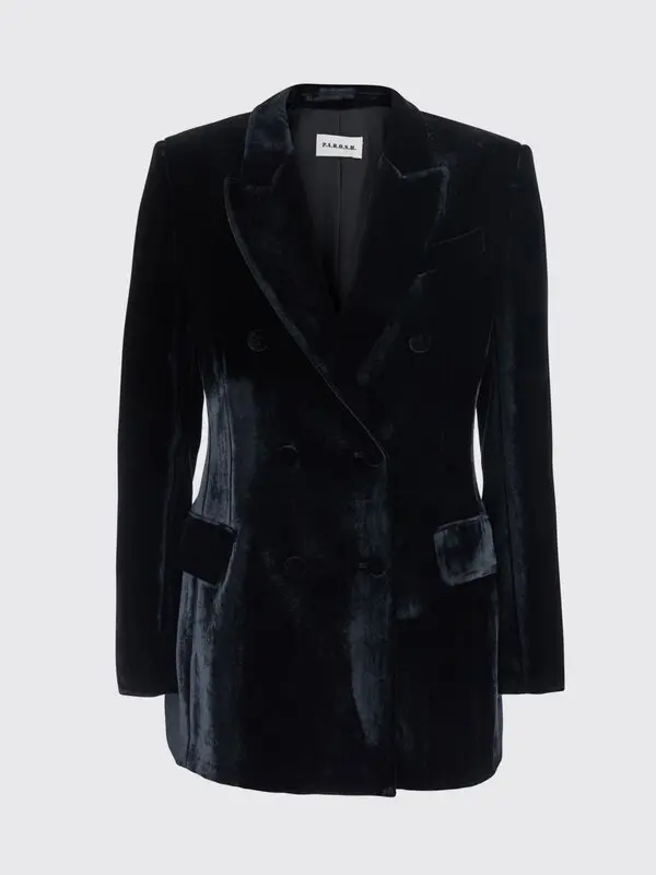 PAROSH Double-breasted Silk And Viscose Velvet Blazer P.a.r.o.s.h
