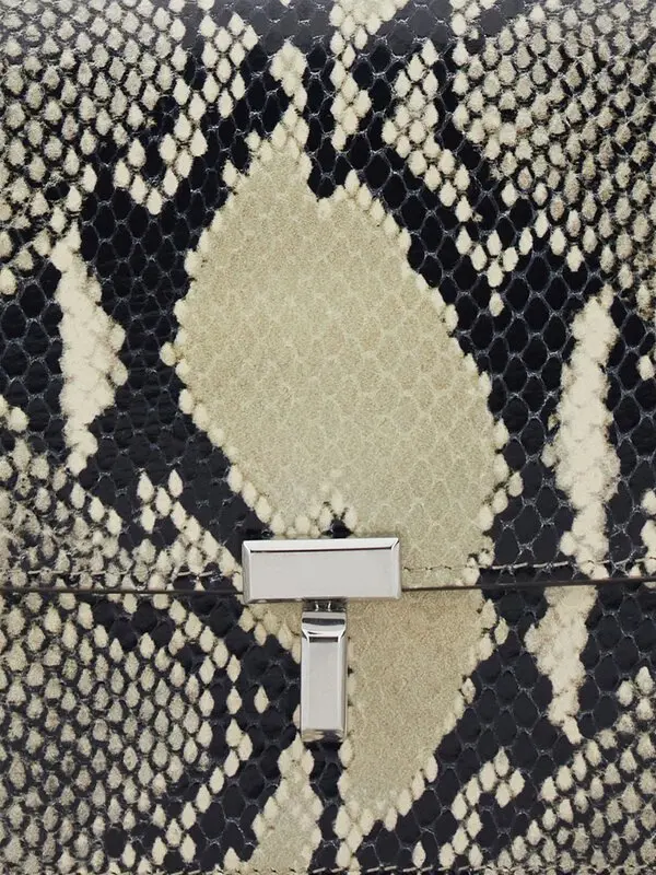 TOTEME T-lock Mini Crossbody Bag In Python-effect Leather With Logo