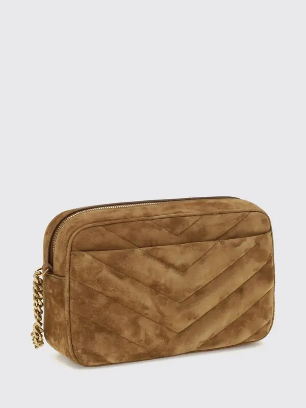 Saint Laurent Loulou Mini Matelassé Leather Camera Bag With Logo