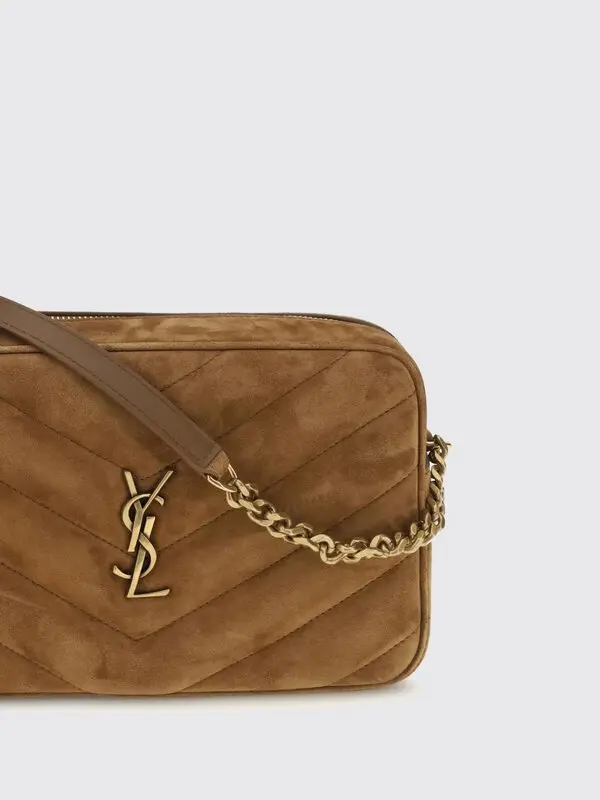 Saint Laurent Loulou Mini Matelassé Leather Camera Bag With Logo