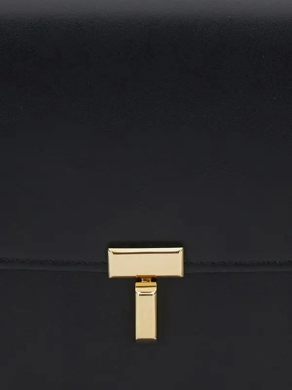 TOTEME T-lock Mini Leather Crossbody Bag With Monogram Clasp