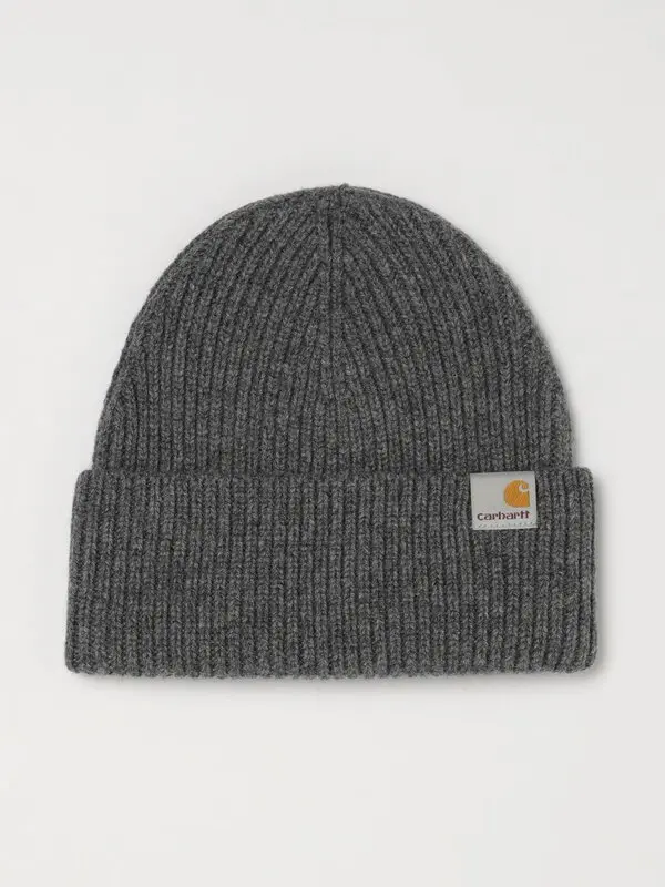 Carhartt Work In Progress Gabe Ribbed Wool And Cashmere Blend Beanie With Turn-up - Charcoal