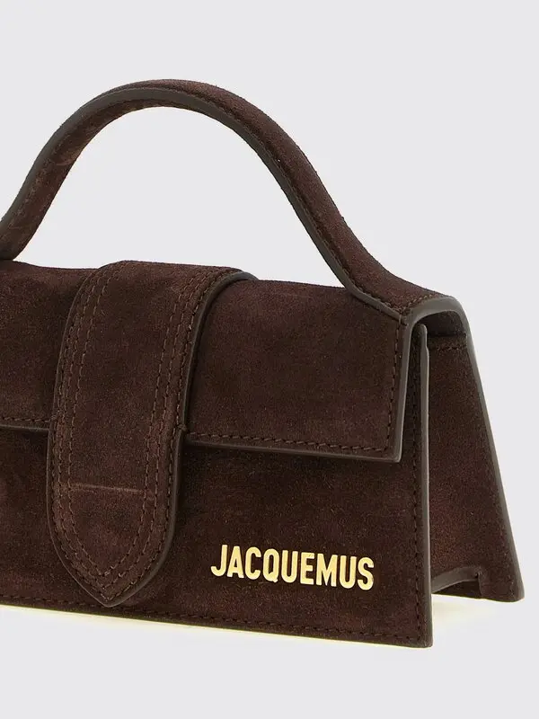 Jacquemus Bambino Suede Calfskin Handbag With Shoulder Strap