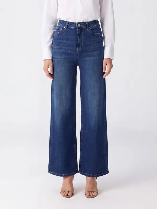 TWINSET High-waisted Palazzo Wide Leg Denim Jeans