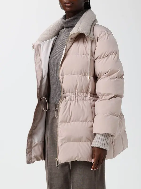 Fabiana Filippi Short Quilted Down Jacket In Ultra-light Nylon With High Neck