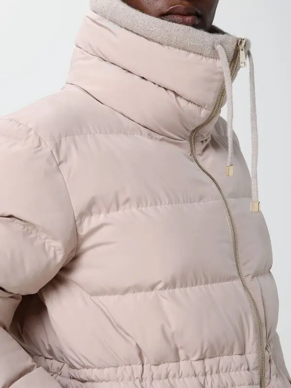 Fabiana Filippi Short Quilted Down Jacket In Ultra-light Nylon With High Neck