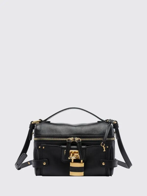 Chloé Paddington Mini Smooth Leather Handbag With Padlock And Strap