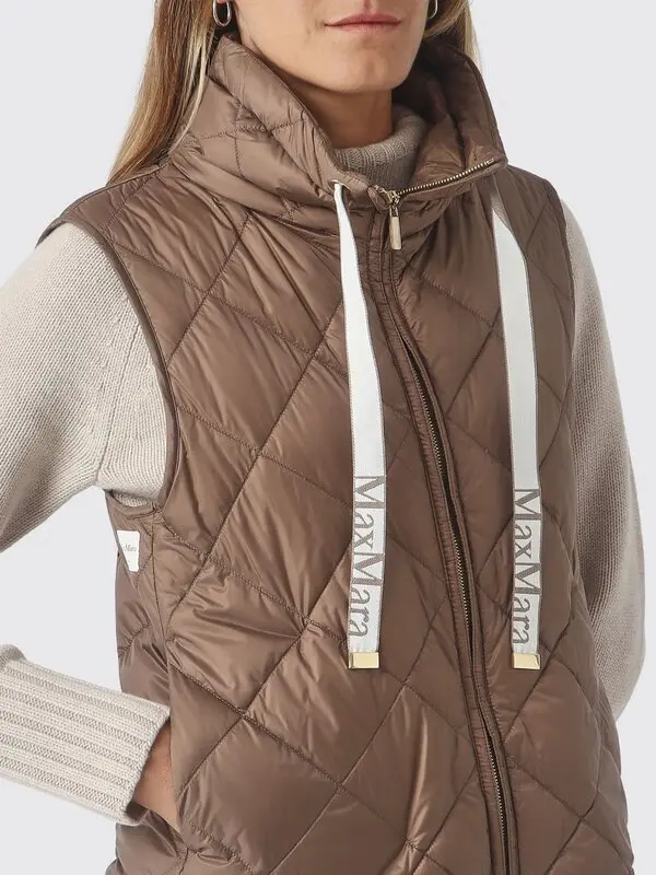 Max Mara Tregic High-neck Quilted Nylon Padded Gilet - Camel