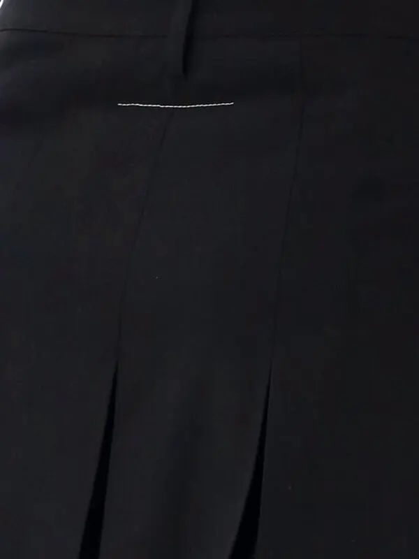 MAISON MARGIELA High-waisted Pleated Midi Skirt In Virgin Wool Blend