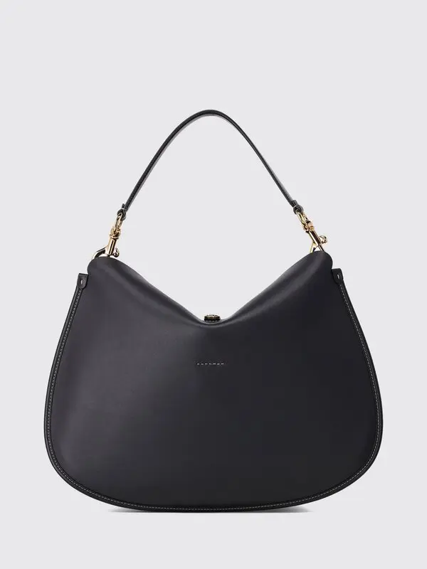 Etro Embroidered Calfskin Shoulder Bag With Buckle Closure
