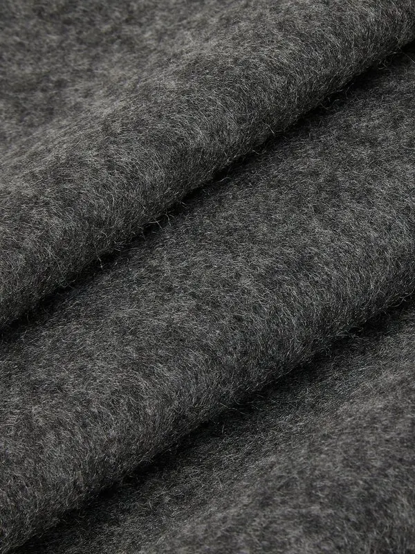 Fendi Pure Cashmere Scarf With Embroidered Logo And Fringed Edges - Grey