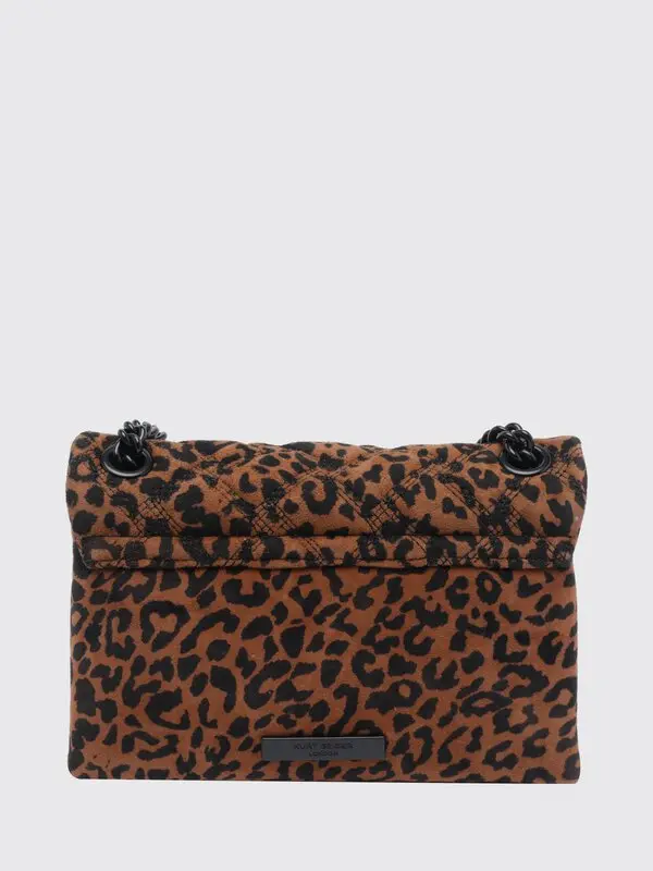 Kurt Geiger Kensington Animalier Quilted Suede Mini Bag