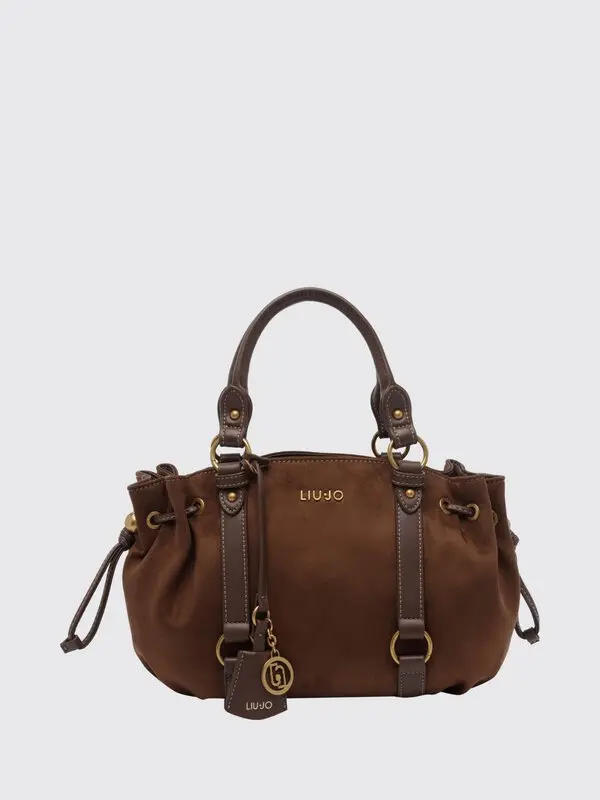 Liu Jo Gerona Handbag In Suede-effect Synthetic Leather With Charm - Brown