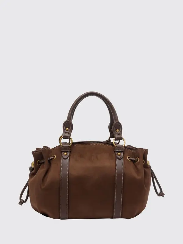 Liu Jo Gerona Handbag In Suede-effect Synthetic Leather With Charm - Brown