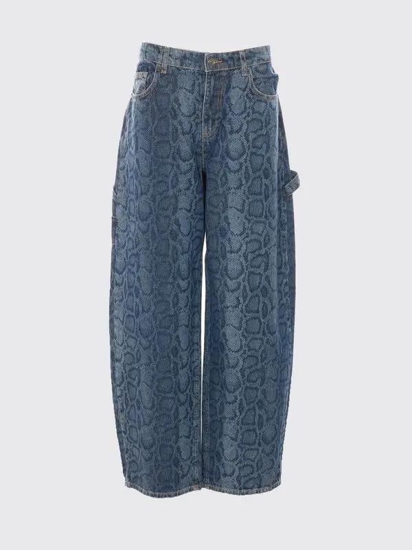 Liu Jo High-waisted Animalier Print Cotton Denim Jeans