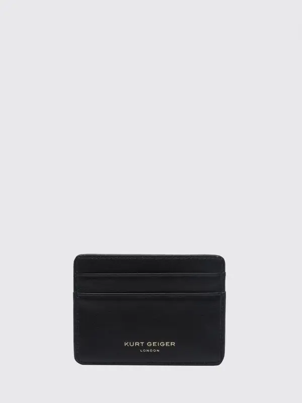 Kurt Geiger Quilted Lambskin Card Holder With Rhinestone Logo