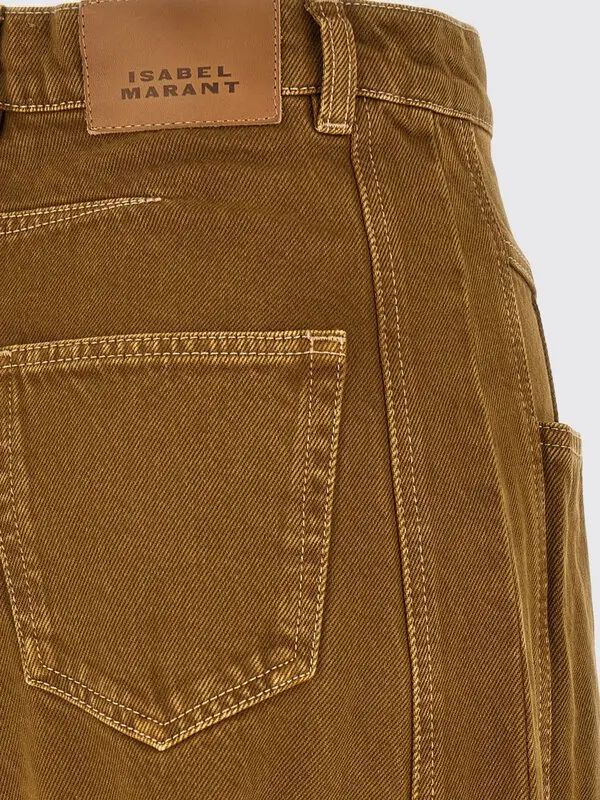 Isabel Marant Étoile Lisha High-waisted Wide-leg Cotton Denim Jeans