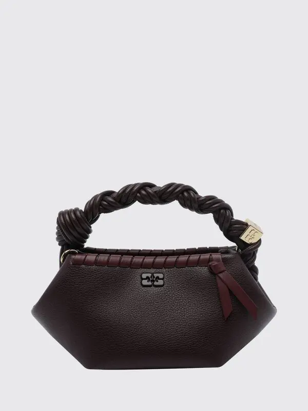 GANNI Small Bou Handbag With Braided Handle And Butterfly Logo