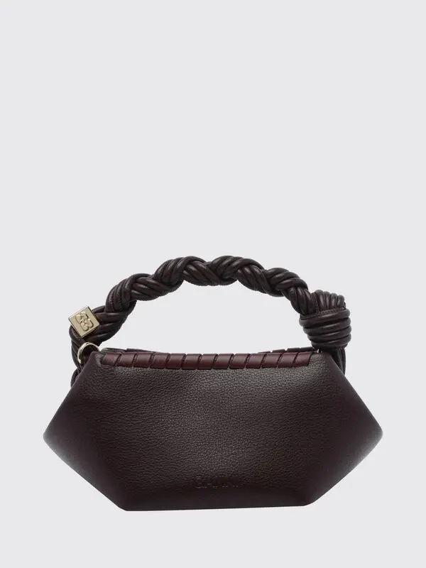 GANNI Small Bou Handbag With Braided Handle And Butterfly Logo