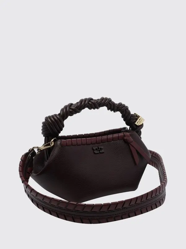 GANNI Small Bou Handbag With Braided Handle And Butterfly Logo