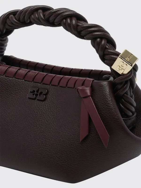 GANNI Small Bou Handbag With Braided Handle And Butterfly Logo