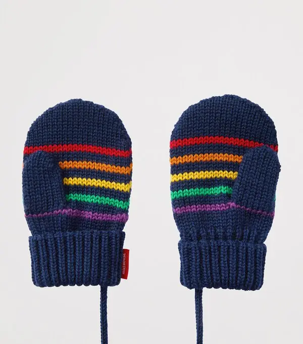 MIKI HOUSE Wool-blend Bear Mittens