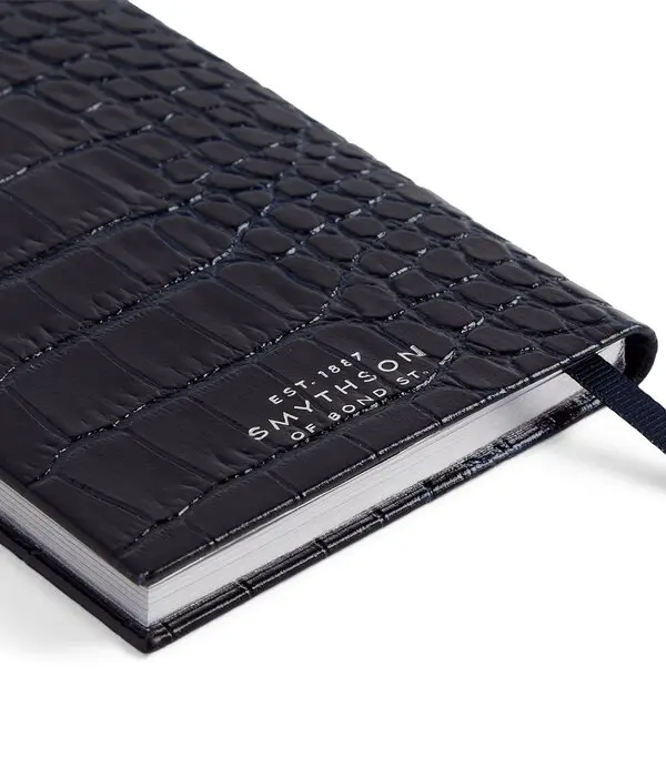 Smythson Leather Panama Weekly Diary 2027 - Blue