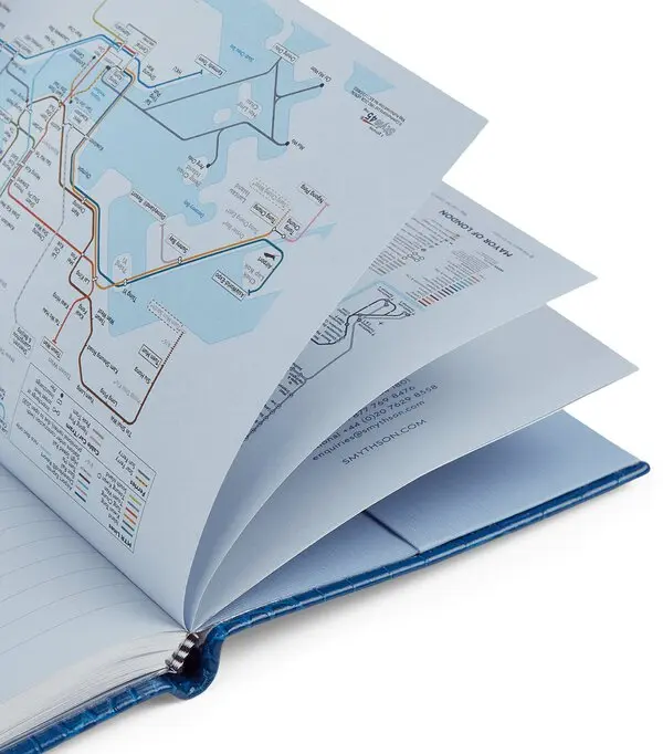 Smythson Leather Soho Weekly Diary 2027 - Blue