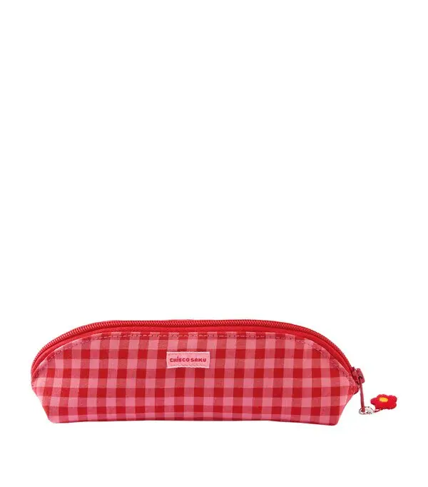 MIKI HOUSE Cotton Check Pencil Case