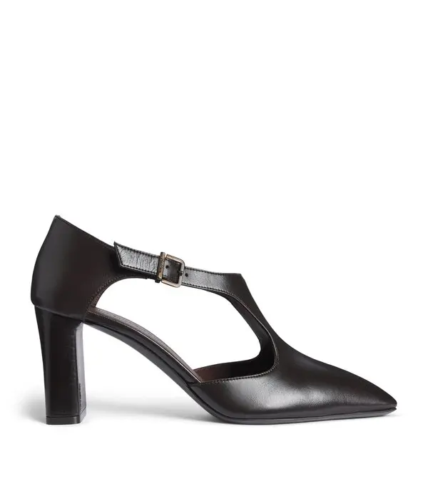 Max Mara Nappa Leather Cut-out Pumps 75