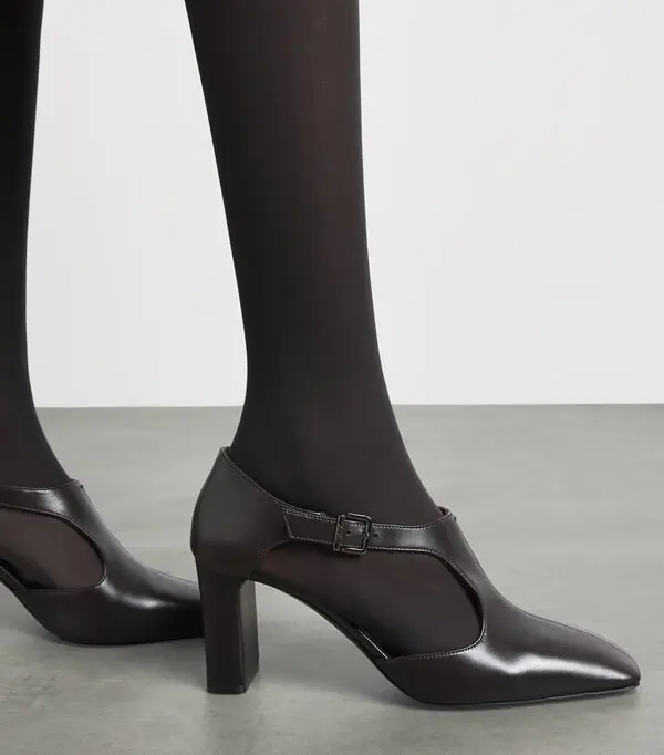Max Mara Nappa Leather Cut-out Pumps 75