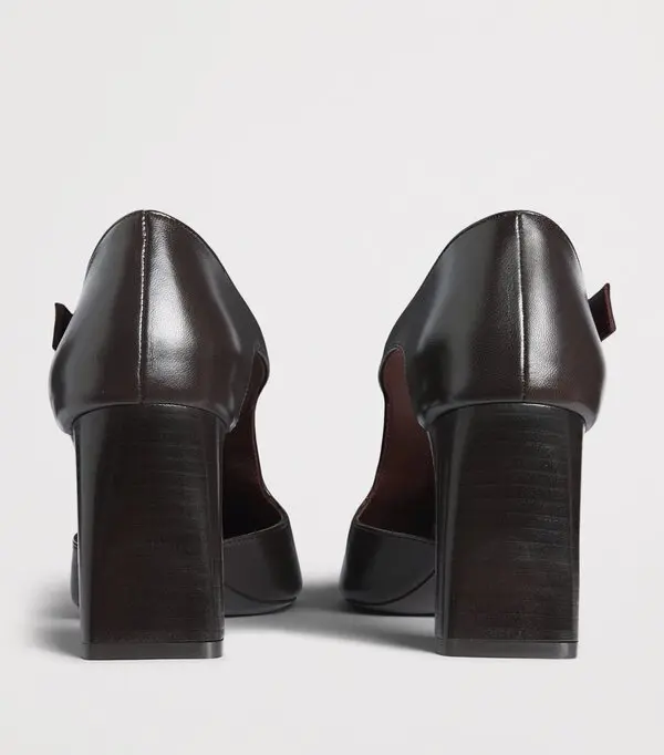 Max Mara Nappa Leather Cut-out Pumps 75