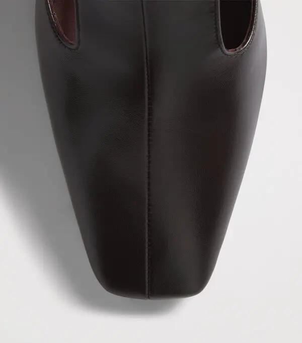 Max Mara Nappa Leather Cut-out Pumps 75