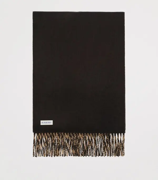Burberry Cashmere Reversible Scarf - Black