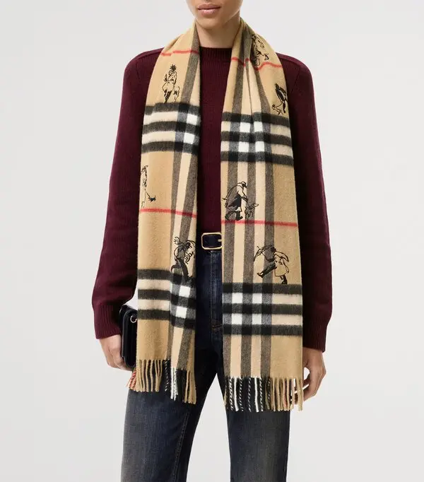 Burberry Cashmere Check Mates Scarf