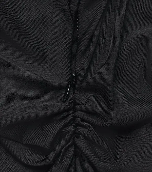 Victoria Beckham Gathered Shoulder-drape Long-sleeve Gown
