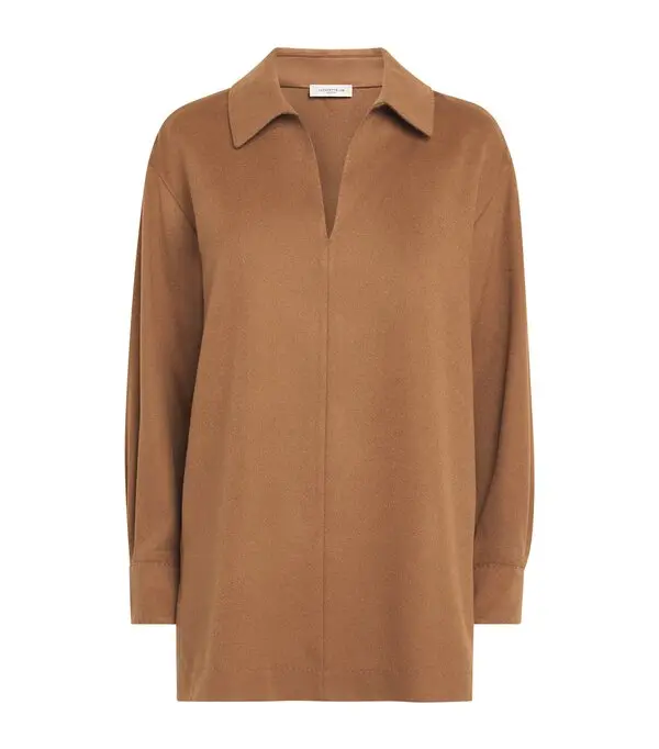 Lafayette 148 New York Camel Hair Pullover Blouse