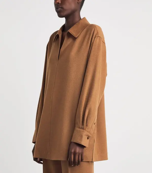 Lafayette 148 New York Camel Hair Pullover Blouse