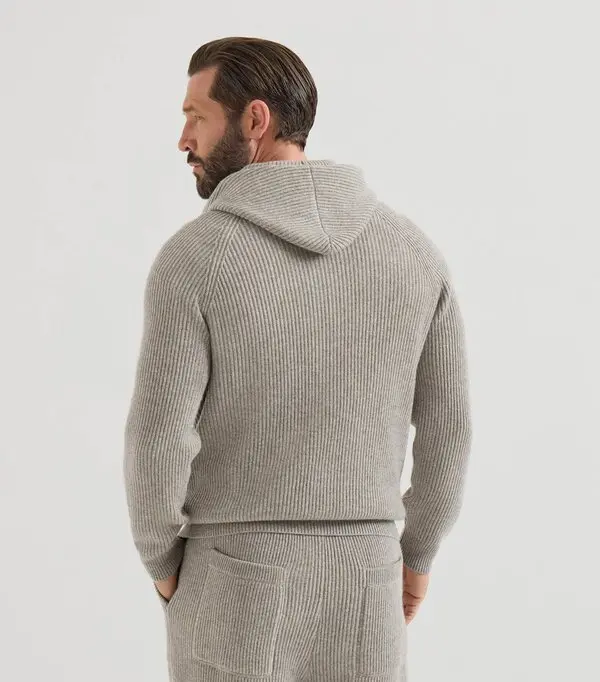 Brunello Cucinelli Cashmere Rib-knit Zip-up Cardigan