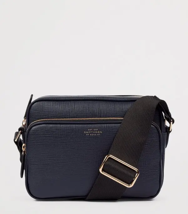 Smythson Leather Panama Cross-body Bag