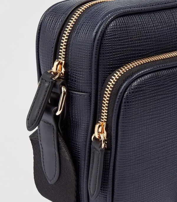 Smythson Leather Panama Cross-body Bag