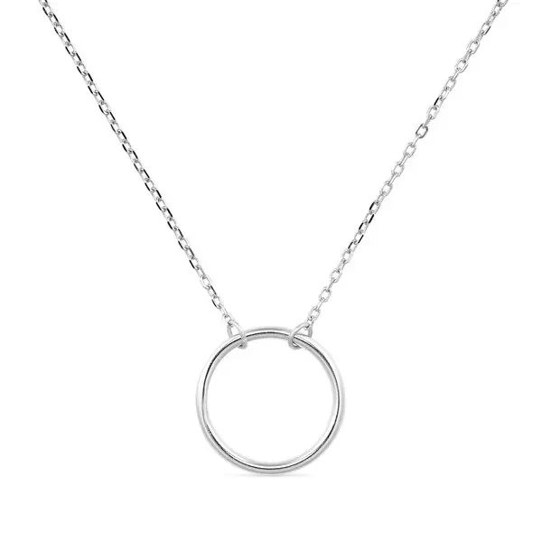 ELK & BLOOM Sterling Circle Necklace - Silver