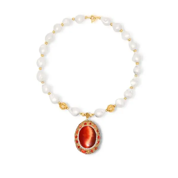 VIEA Solana Scarlet Catseye Necklace